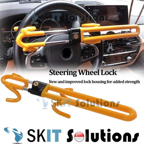 Twin Hook Car Steering Wheel Lock Anti Theft Vehicle Antitheft Locking Device Security