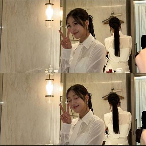 결혼♥ 조보아 시스루 청순미 격조 높은 올 화이트 셔츠룩으로 우아함 발산 뷰티는 내운명