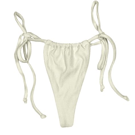 Biquíni Calcinha Cortininha Off White Texturizado Brava Beachwear