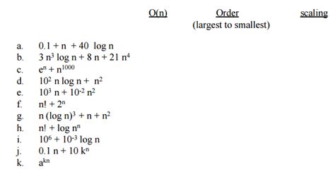 Solved Exercise 5 Give The Big O Complexity Asymptotic