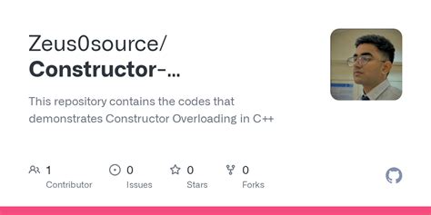 Constructor Overloading In C Plus Plusreadmemd At Main · Zeus0source