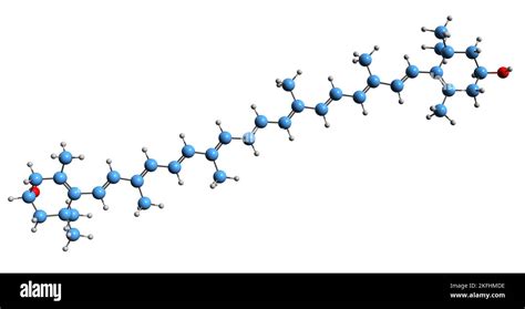 3d Image Of Zeaxanthin Skeletal Formula Molecular Chemical Structure Of Carotenoid Xanthophyll
