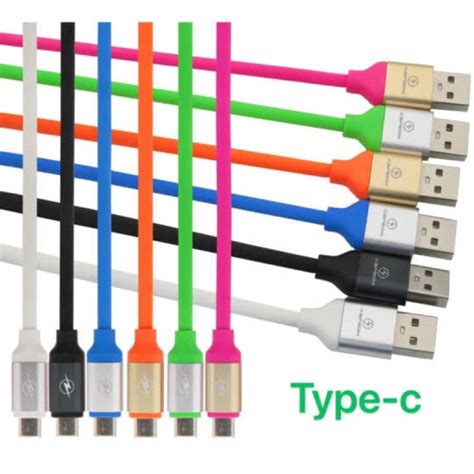 Cabo Usb Tipo C De Dados Emborrachado Colorido Metros Shopee Brasil
