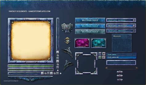 Ui Design Templates Free Of Fantasy Game Ui Template Heritagechristiancollege
