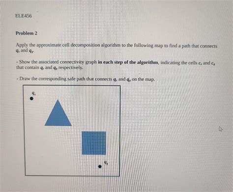 Solved Apply The Approximate Cell Decomposition Algorithm To