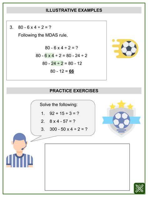 Basic Order Of Operations Mdas Math Worksheets Aged 7 9 50 Off