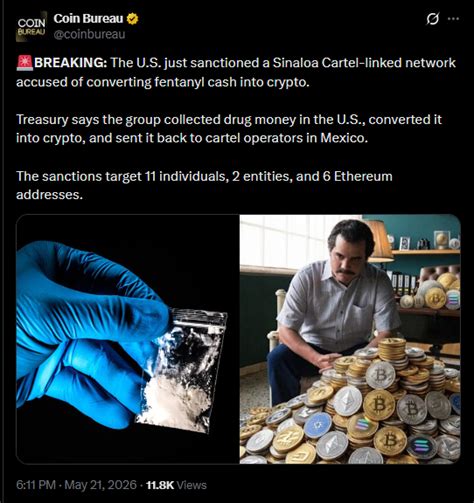 Us Sanctions Sinaloa Cartel Crypto Network Accused Of Laundering