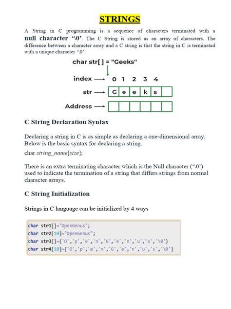 Lecturematerial 1 Pdf String Computer Science Pointer Computer Programming