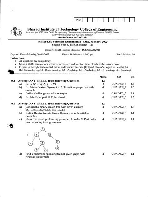 Discrete Mathematics Structure Pdf