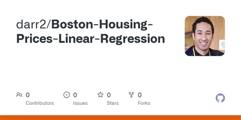 Boston Housing Prices Linear Regression Mini Project Linear Regression Ipynb At Master · Darr2