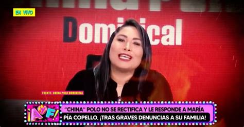 China Polo No Se Rectifica Y Le Responde María Pía Copello Miedo No