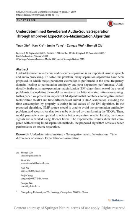 Underdetermined Reverberant Audio Source Separation Through Improved Expectationmaximization