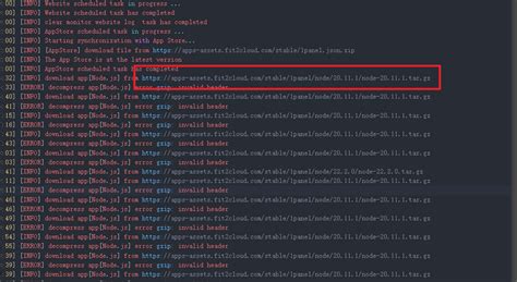 创建node运行环境提示 服务内部错误 gzip invalid header Panel 社区论坛 FIT CLOUD 飞致云
