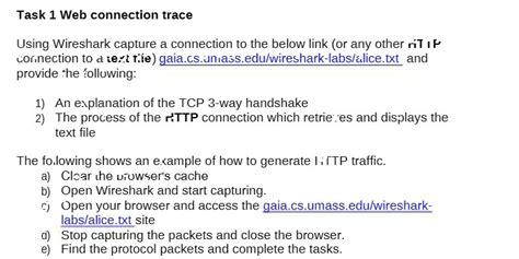 Solved Please Provide The Full Wireshark Procedure And Explanation Task 1 Course Hero