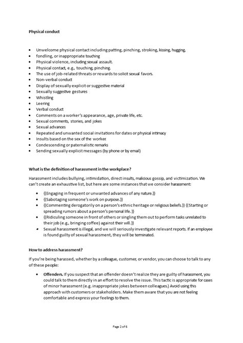 HR Sexual Harassment Policy Templates At Allbusinesstemplates Com