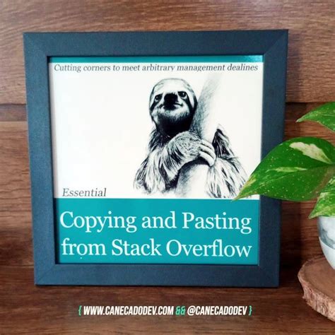 Quadro Copying And Paste From Stack Overflow Caneca Do Dev Canecas