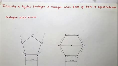 How To Draw Pentagon And Hexagon Youtube