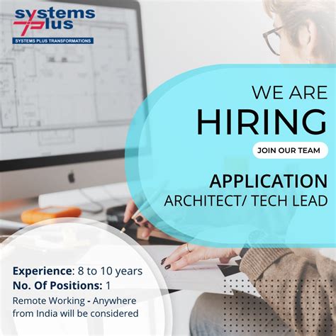 systems plus transformations on linkedin jobs applicationarchitect techlead hiring