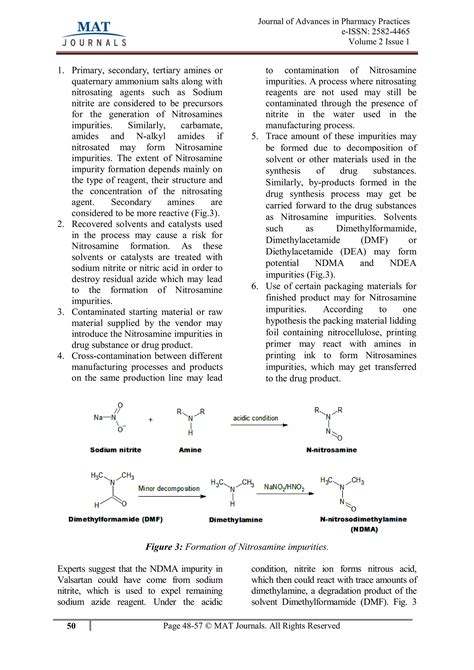 Nitrosamine Impurities In Drug Substances And Drug Products Format Pdf