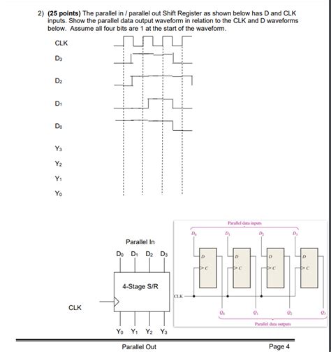 Solved 2 25 Points The Parallel In Parallel Out Shift