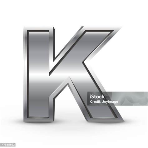 3 D 금속 알파벳 K 2015년에 대한 스톡 벡터 아트 및 기타 이미지 2015년 3차원 형태 교육 Istock