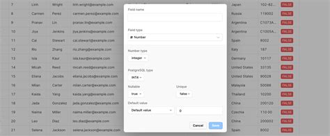 Manage Retool Database Table Fields Retool Docs
