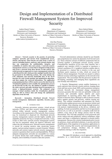 Pdf Design And Implementation Of A Distributed Firewall Management
