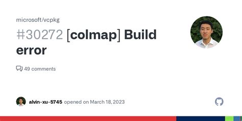 Colmap Build Error · Issue 30272 · Microsoftvcpkg · Github
