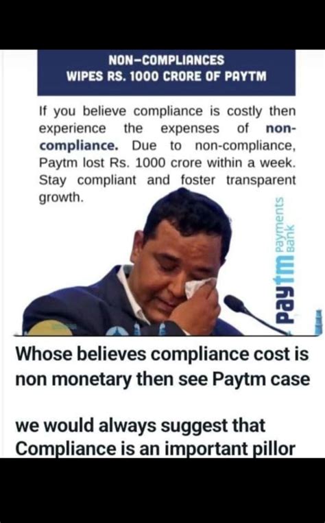 Sanjay Chourey On Linkedin Paytmnoncompliance Companysecretary Icsi