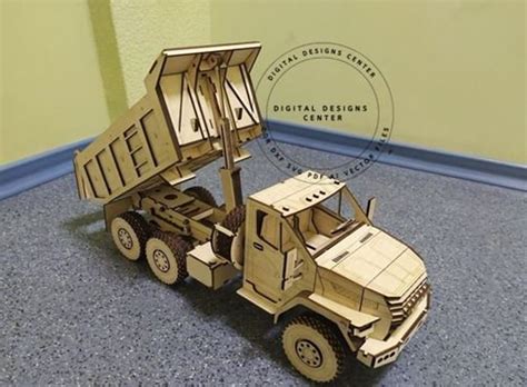 laser cut dump truck cdr dxf svg pdf ai vector files etsy uk