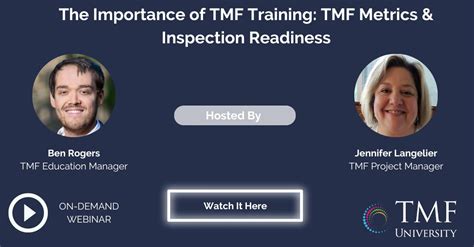 Tmf University On Linkedin The Importance Of Tmf Training Tmf Metrics And Inspection Readiness