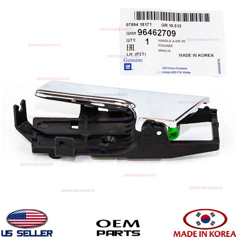 Genuine Inside Door Handle Chrome Right And Left 2pc Oem Chevy Aveo Aveo5