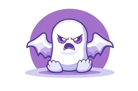 Simple Ghost Mascot Logo Premium Ai Generated Vector