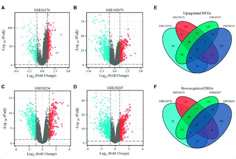 Identification Of Overlapping Degs In Hcc A D Volcano Plots Of Gene