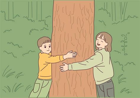 Tree Hug Vector Art Icons And Graphics For Free Download