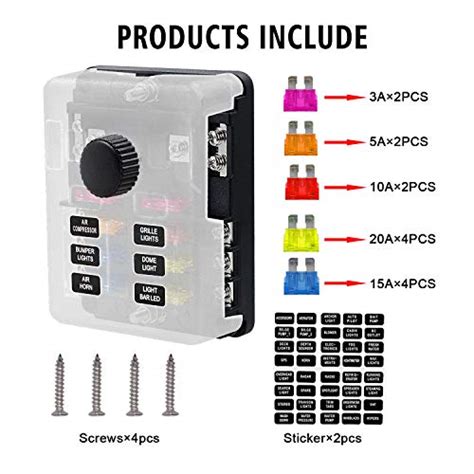 Snapklik Com Way V Fuse Box Volt Blade Fuse Block Holder Circuit W Negative Bus