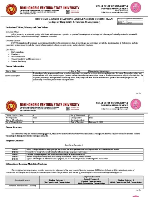 Product Management Syllabus Pdf Distance Education Project Based Learning