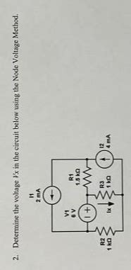 Solved Determine The Voltage Vx In The Circuit Below Chegg Com
