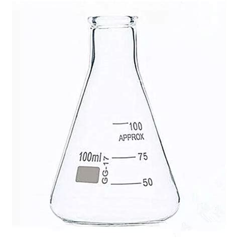 Borosilicate Glass Conical Flask With Narrow Mouth 100ml Sandhai Ae