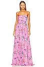 Sau Lee Camille Dress In Pink Mullti Revolve