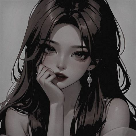 Pin On ᥫ᭡ N Anime Black Hair Portrait Cute Profile Pictures