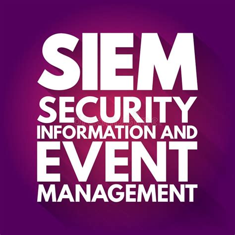 Siem Security Information And Event Management Concept With Big Word Or Text And Team People