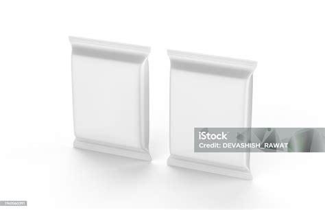 칩 커피 소금 설탕 후추 향신료 향 주머니 과자 및 쿠키에 대 한 포장 빈 흰색 호 일 음식 간식 향 주머니 가방 고립 된 흰색 배경 3d 그림에 서식 파일을 모의 냉동