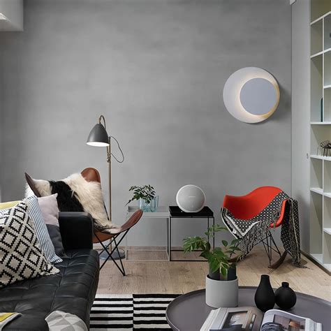 Скандинавский Eclipse светодиодный настенный светильник для спальни прикроватный круглый