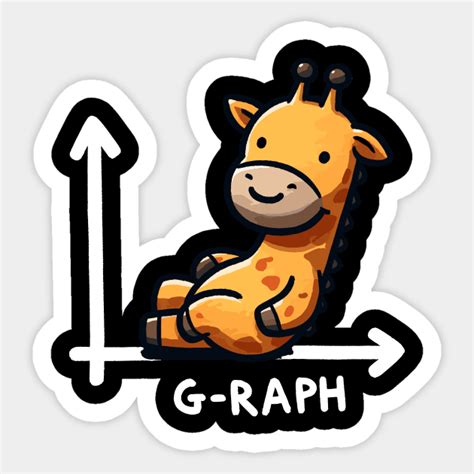 Graph Giraffe Math Sticker Teepublic