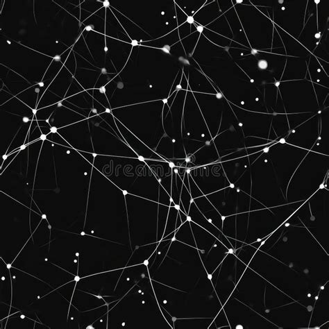 Neural Connections And Synapses In A Complex Network On A Dark Background Stock Image Image Of