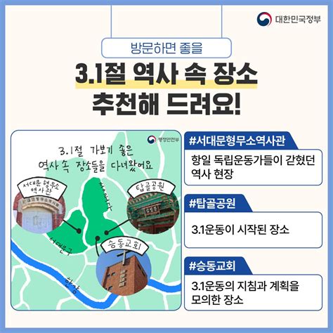 2월 28일 오늘 정책뉴스 방문하면좋을 역사속장소 서대문형무소역사관 항일 독립운동가 형무소 탑골공원 31