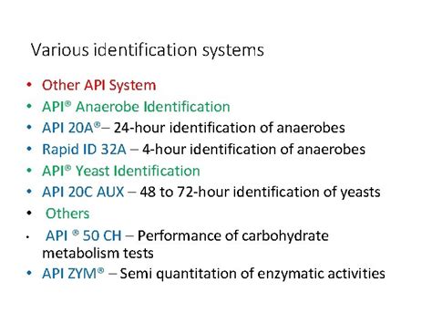Microbial Identification Using API Kits Introduction API Analytical