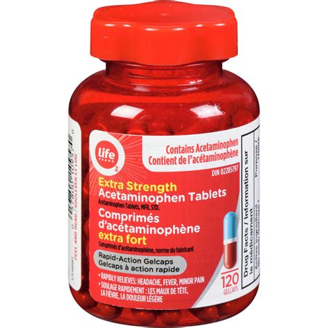 Life Brand Extra Strength Acetaminophen Tablets 120 Ea Ctc Health