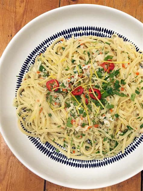 Lemony Chilli Crab Linguine The Slimming Foodie